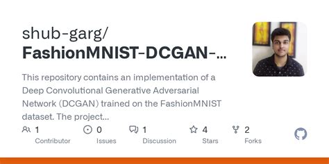 GitHub Shub Garg FashionMNIST DCGAN Generative Adversarial Networks