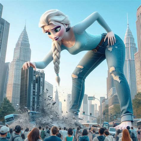 Giantess Elsa Bending Over By Memesrus1234 On Deviantart
