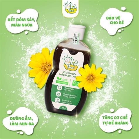 Sữa Tắm Gội Thảo Dược Cho Bé Ola Papi Medoan Vn