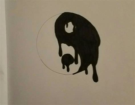 Melting Yin And Yang Cool Art Drawings Art