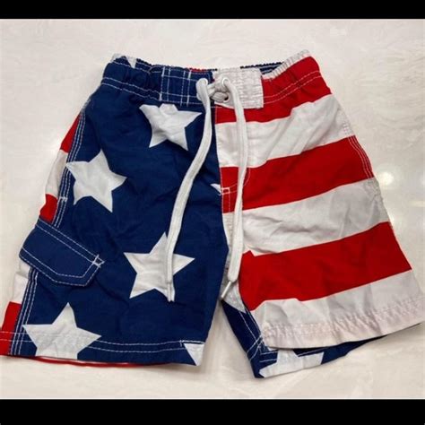 Kanu Surf Swim Patriotic American Flag Kanu Surf Swimsuit Trunks
