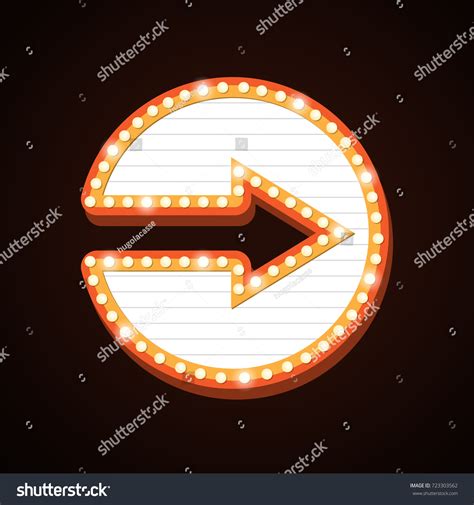 Night Club Billboard Retro Arrow Light Stock Vector Royalty Free