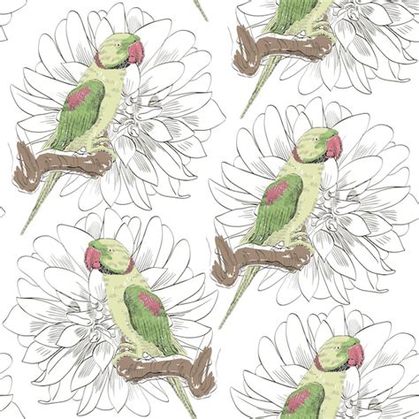Premium Vector Parrot Seamless Pattern