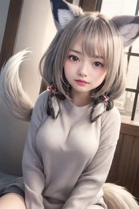れんちぇる On Twitter みなさん猫より狐の方が好きなようなので、今日も狐っ娘です。 モフリストもいらっしゃるようなので、モフリ度