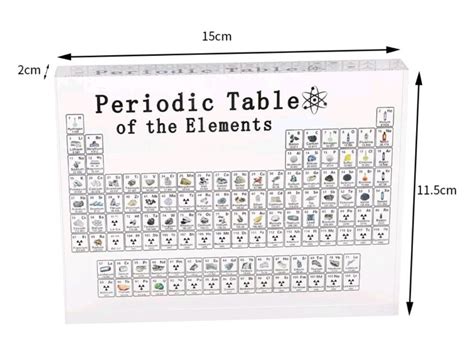 Acrylic Periodic Table Display Hobbies And Toys Stationery And Craft