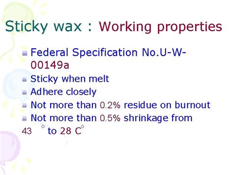 Dental Waxes Prepared By Dental Materials Department Yenepoya
