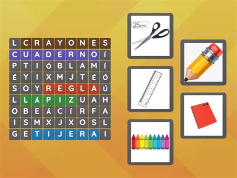 Útiles Escolares Sopa De Letras