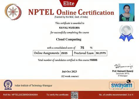 Cloudcomputing Nptel Iitkharagpur Continuouslearning Achievement