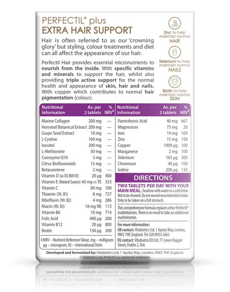 Perfectil® Hair By Vitabiotics Healthy Hair Supplement