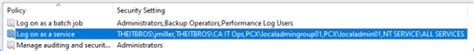 Configuring Logon As A Service Permission Via Gpo And Powershell