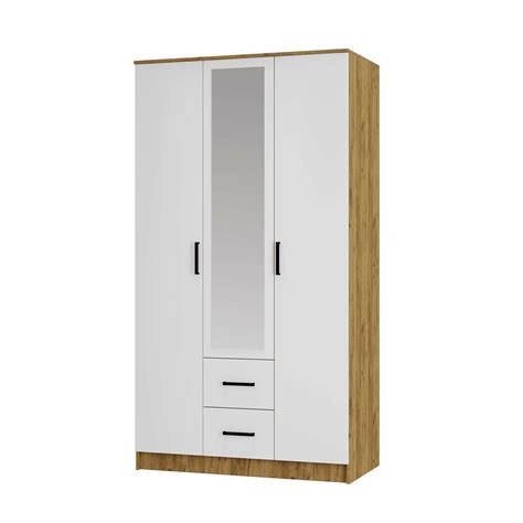 Шкаф трехстворчатый Евро ШК 06 крафт белый