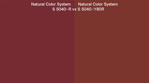 Natural Color System S 5040 R Vs S 5040 Y80R Side By Side Comparison