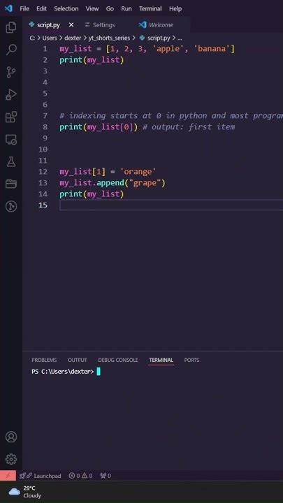 Python In 60 Seconds Intro To Lists Youtube