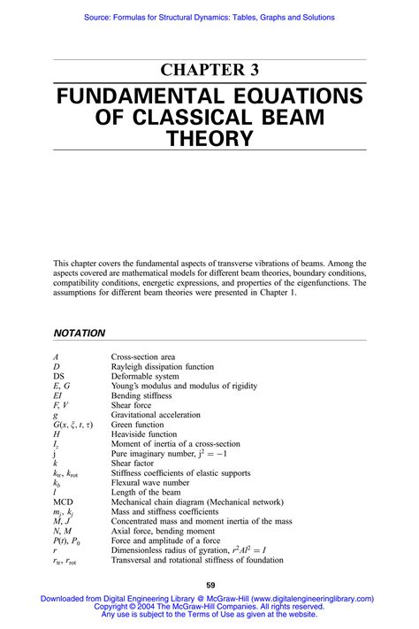 Solution Formulas For Structural Dynamics Fundamental Equations Of