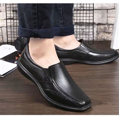 Fashion Black Shoes Mens Rubber Shoes Formal Work Shoes Shopee