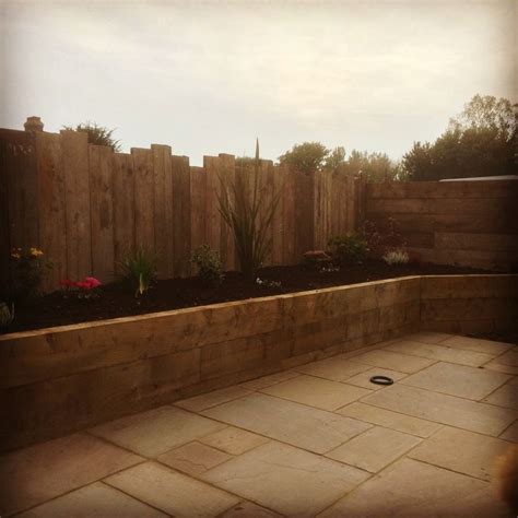 Patio Sleeper Flower Bed And Scaffold Board Panelling Loving My New