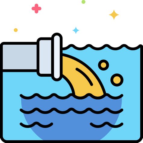 수질 오염 무료 산업개 아이콘
