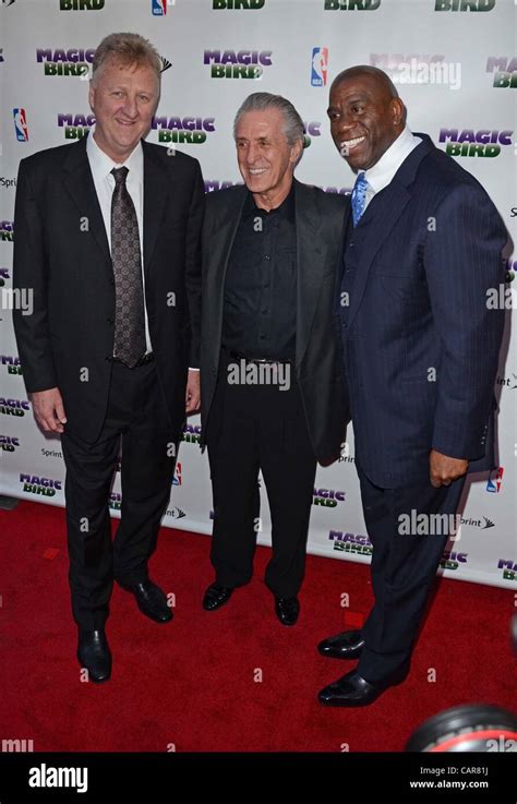 Larry Bird Pat Riley Magic Johnson At Arrivals For Magicbird