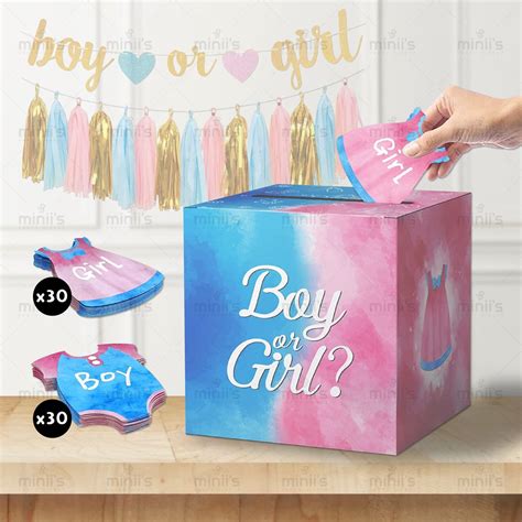 Miniis Party Gender Reveal Box Gender Reveal Game Gender Reveal Party