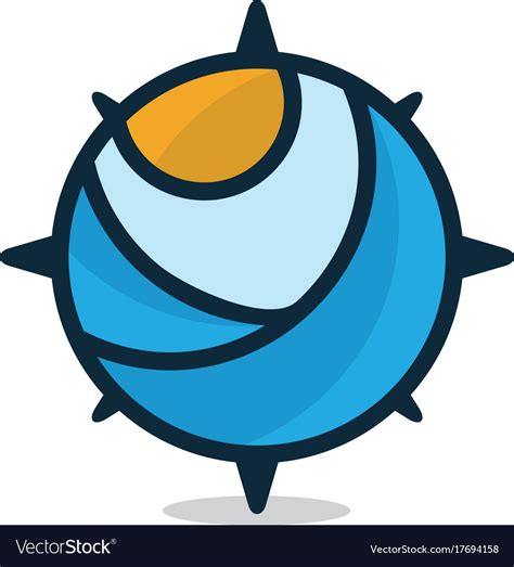 Compass Wave Royalty Free Vector Image Vectorstock