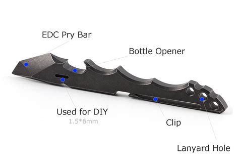 Hamans Titanium Pry Bar Tool Opens Packages And Bottle Caps Too