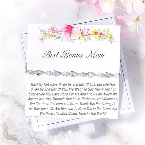Sterling Silver Stepmom Bracelet Bonus Mom Bracelet Step Mother T