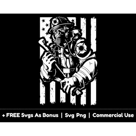 Firefighter Usa Distressed Flag Svg Png Files Fireman Svg Inspire