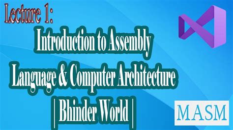 lecture 1 introduction to assembly language and computer architecture