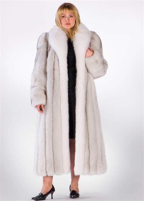 Fox Coat Natural White Natural Blue Plus Size Madison Avenue Mall Furs