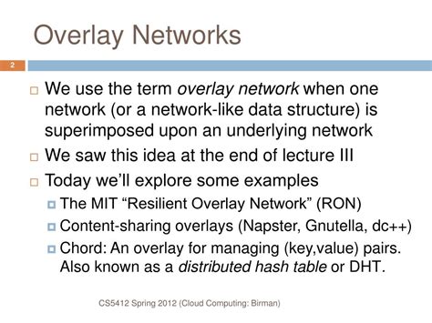 Ppt Cs5412 Overlay Networks Powerpoint Presentation Free Download Id 1014977