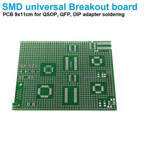 Smd Universal Board Adapter For Ssop Qfp Dip Packages 9×11 Cm Uge