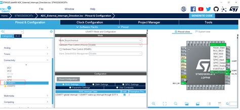 Stm32g030c8t6 串口外部中断读取adc值打印五向按键方向stm32g030 Adc Csdn博客