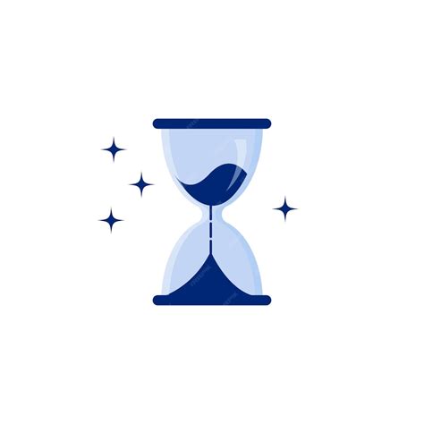 Песочные часы с падающим песком векторная иллюстрация на белом фоне Премиум векторы