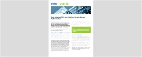 YubiKey To Secure Okta Adaptive MFA Yubico