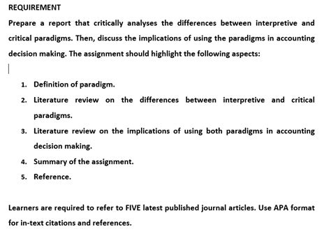 Solved Requirementprepare A Report That Critically Analyses