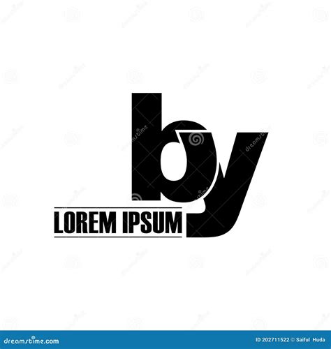 Letter By Simple Monogram Logo Icon Design Stock Vector Illustration