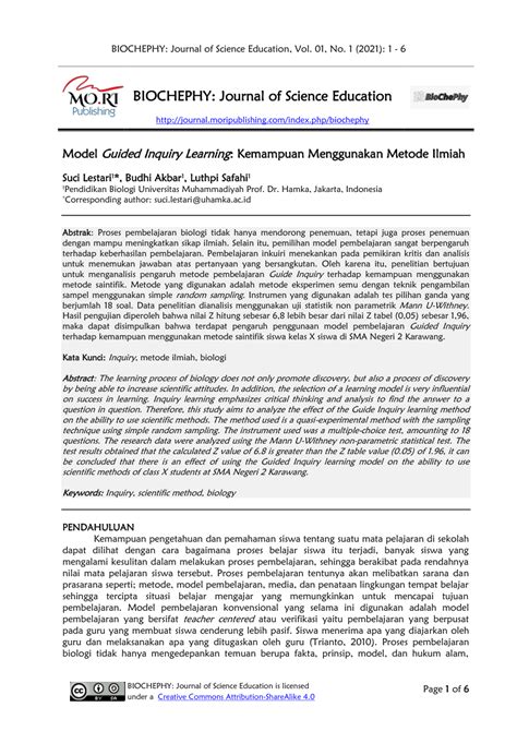 PDF Model Guided Inquiry Learning Kemampuan Menggunakan Metode Ilmiah