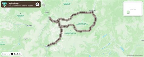 Map Of Alpine Loop Scenic Route