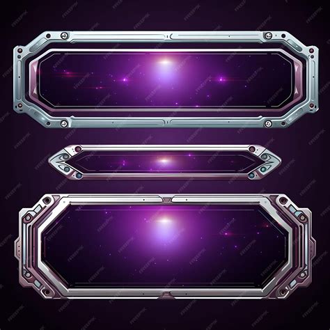 Premium Photo A Space Age Frame Design Retro Futuristic Shapes Silver And Pu 2d Clipart Tshirt