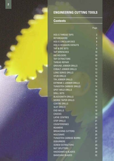 Engineering Cutting Tools Contents Gibb Tools