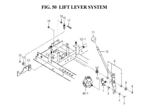 Lift Lever System Assembly Iseki Chassis 1770 097 100 0a Sf370