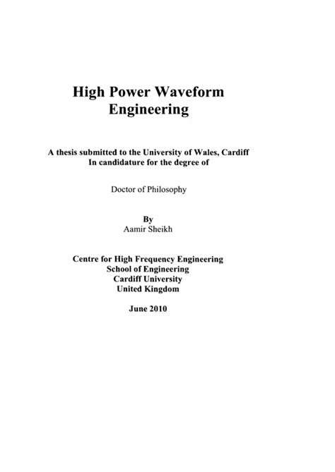 pdf high power waveform engineering aamir yousuf sheikh