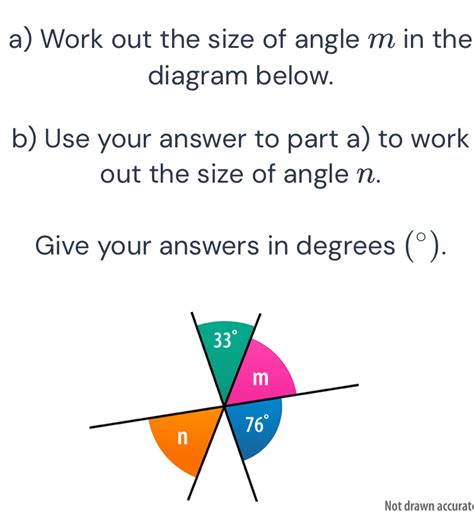 solved work out the size of angle m in the diagram below b use your