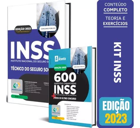 Kit Apostila Inss Técnico Do Seguro Social Testes Frete grátis