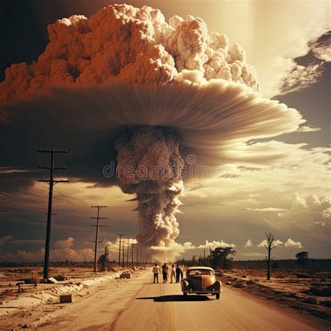 Test And Nuclear Explosion Test Stock Illustration Illustration Of