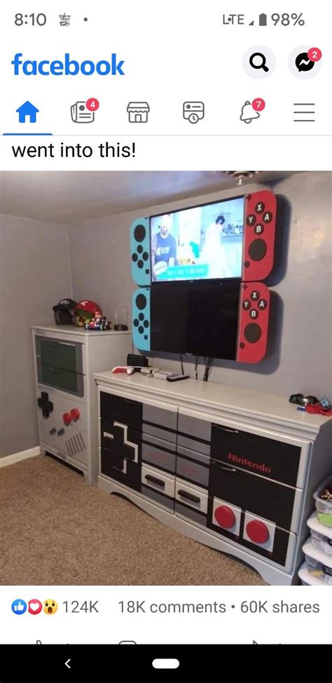 Video Game Dresser Nintendo Bedroom Ideas Gaming Dresser Ideas