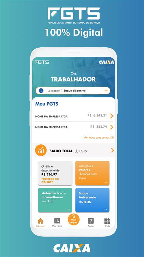 Aplicativo Fgts Consultar Saldo Online Saque Fgts