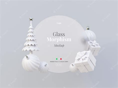 Premium Psd 3d Interface Mockup Template With Glass Morphism Effect