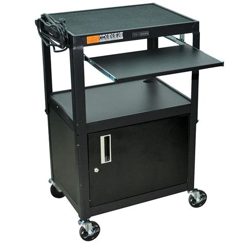 Luxor H Wilson Avj42kbc Mobile Computer Cart Workstation 24 X 18