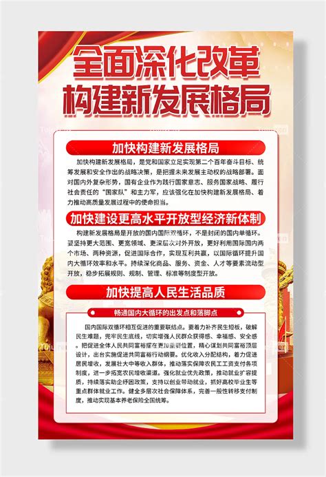 加快构建新发展格局展板素材模板下载 图巨人